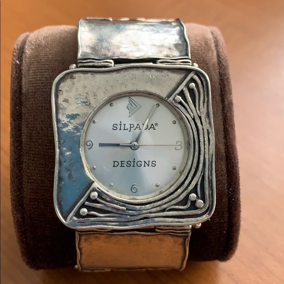 Silpada | Accessories | Silpada 925 Hammered Square Link Watch | Poshmark